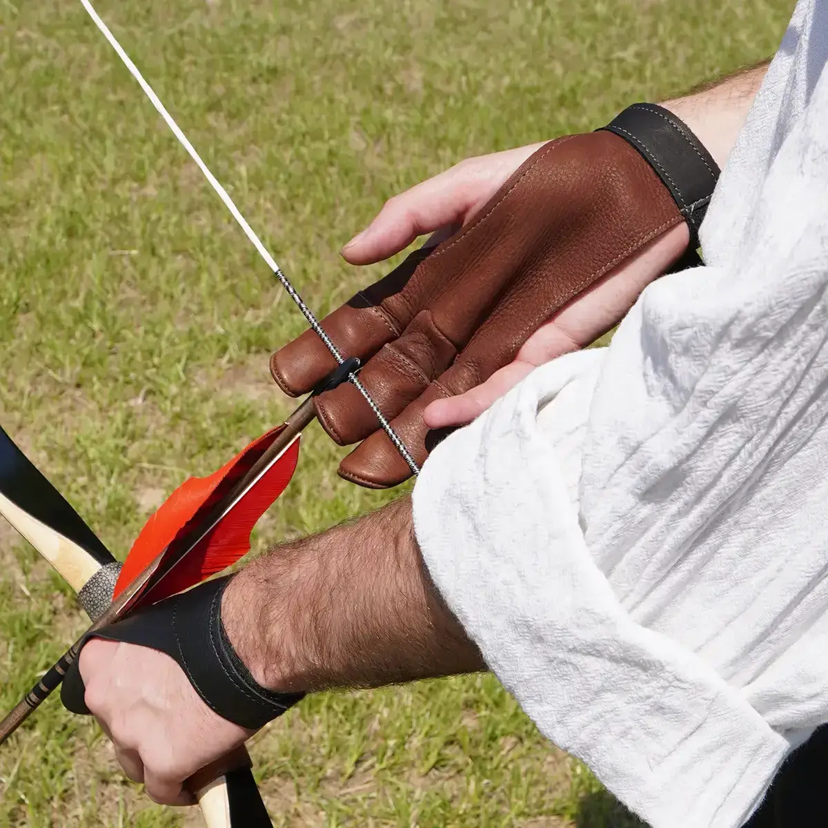 3 Finger Archery Glove Deer with Deer Tips - Most Comfortable