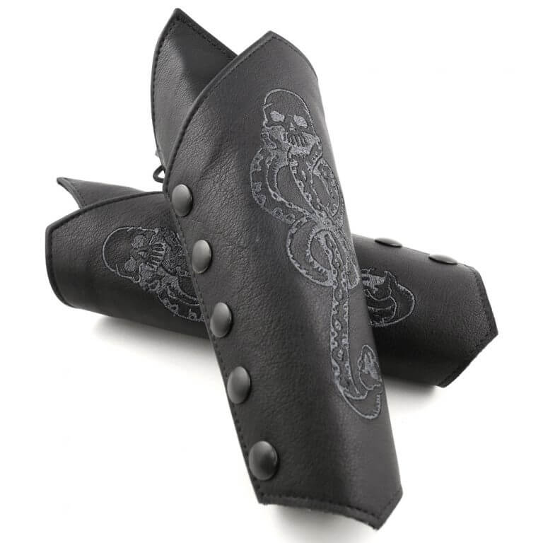 Men's Dueling Bracers : Snake and Skull